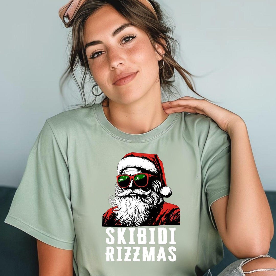 Comfort Colors® Skibidi Rizzmas Christmas Rizz Santa Claus Charisma Kid Cool Unisex Shirt ...