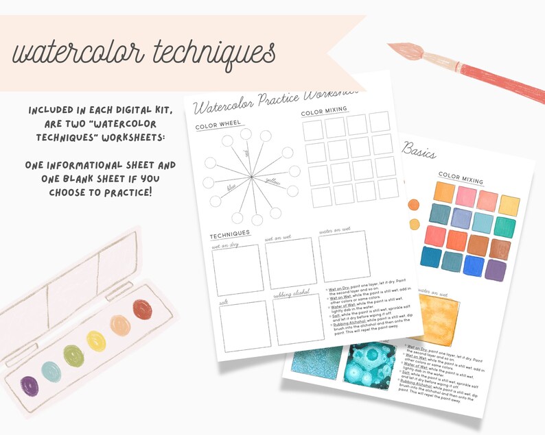 Watercolor Tutorial Kit | DIY Paint | Homeschool Art Lesson | Summer ...