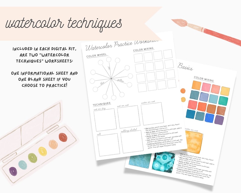 Watercolor Tutorial Kit | DIY Paint | Homeschool Art Lesson | Summer ...