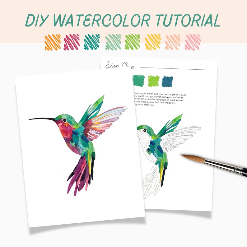 Watercolor Tutorial Kit | DIY Paint | Homeschool Art Lesson | Summer ...