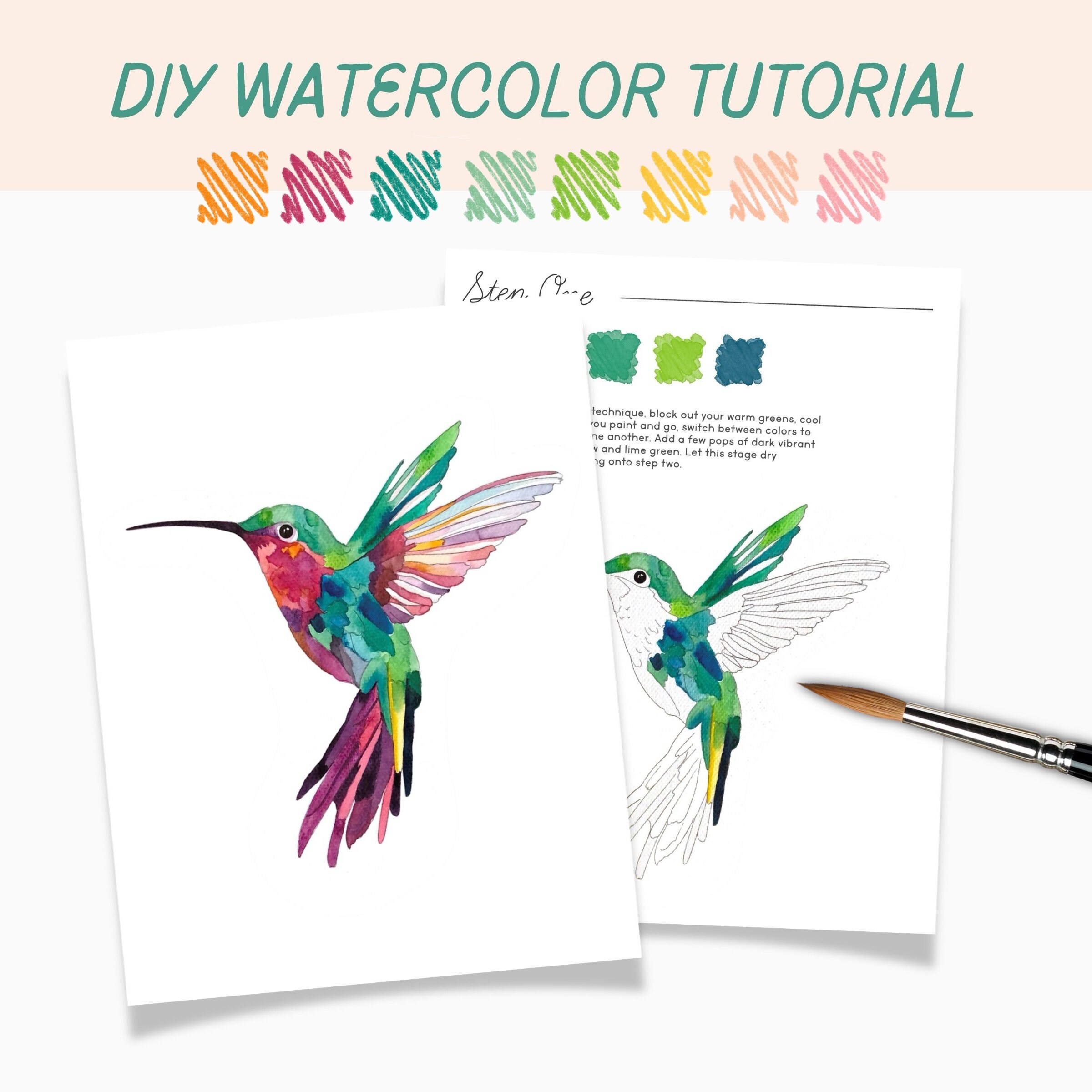Watercolor Tutorial Kit | DIY Paint | Homeschool Art Lesson | Summer ...