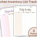 Editable & Printable Kitchen Inventory Tracker | Fridge, Freezer ...