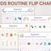 Kids Flip Routine Chart, Routine Flip Chart, Visual Schedule, Morning ...