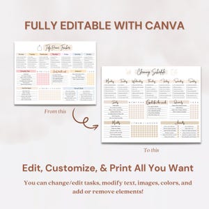 Cleaning Schedule Checklist Tidy Home Tracker ADHD Cleaning Planner ...