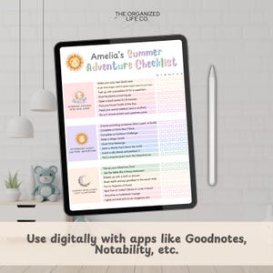 Kids Summer Checklist Printable Activity Planner Daily Routine Chart ...