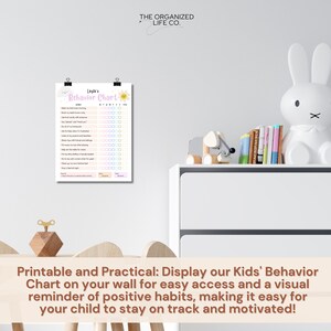 Editable Behavior Tracker for Kids Colorful Chart Template With Rewards ...