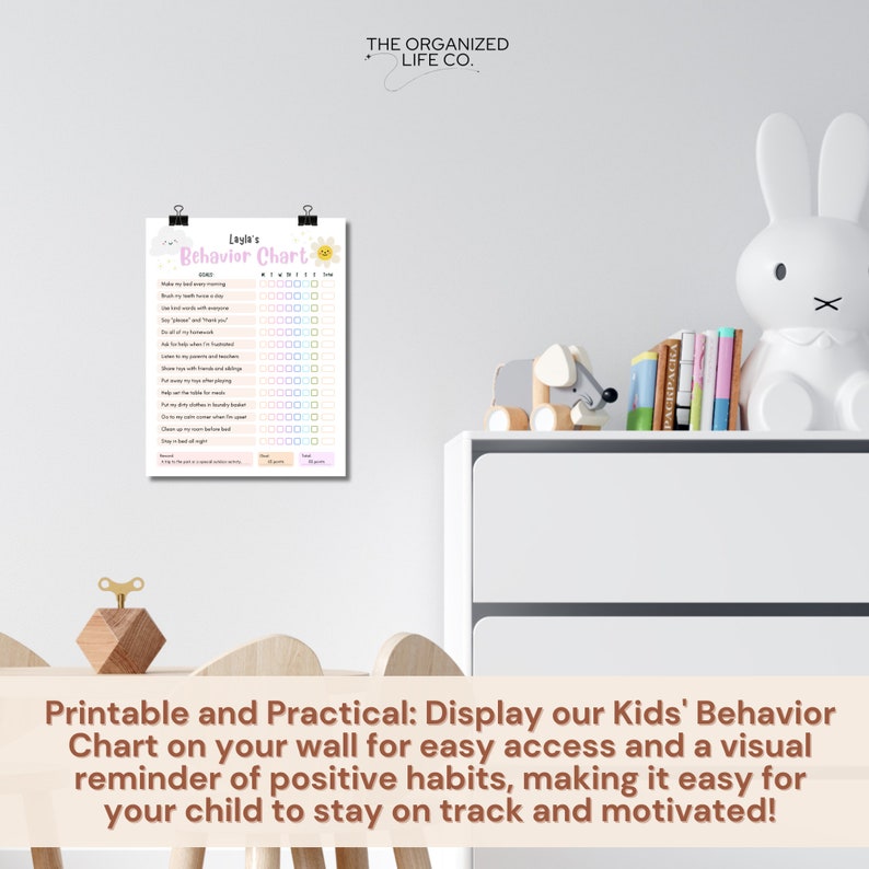 Editable Behavior Tracker for Kids Colorful Chart Template With Rewards ...