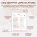 Editable Behavior Tracker for Kids Colorful Chart Template With Rewards ...