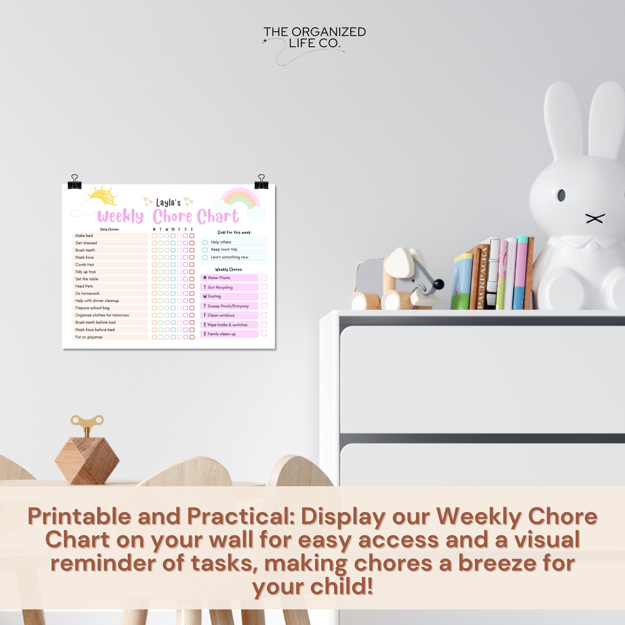 Kids Chore Chart: Editable Daily & Weekly Responsibility Checklist ...