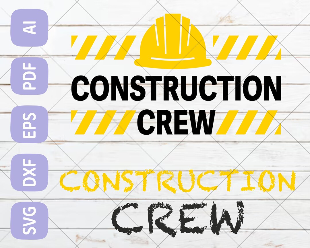Construction Crew Svg, Birthday Design Svg, Party Gift Svg ...