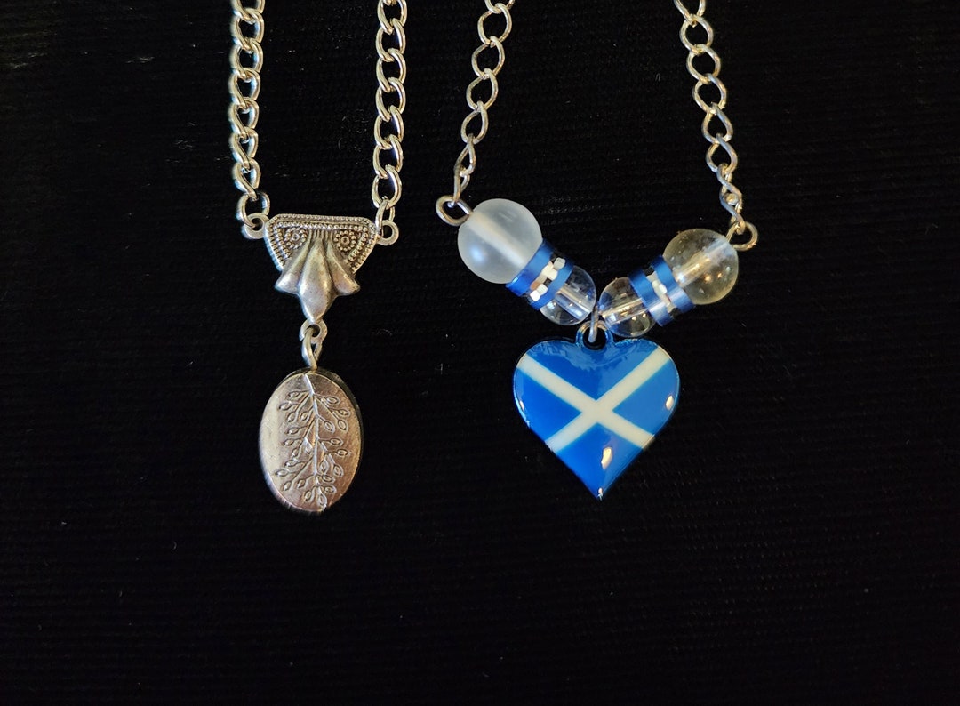 BJD Scottish Saltire Heart or Rowan Branch Pendant Necklace Doll ...