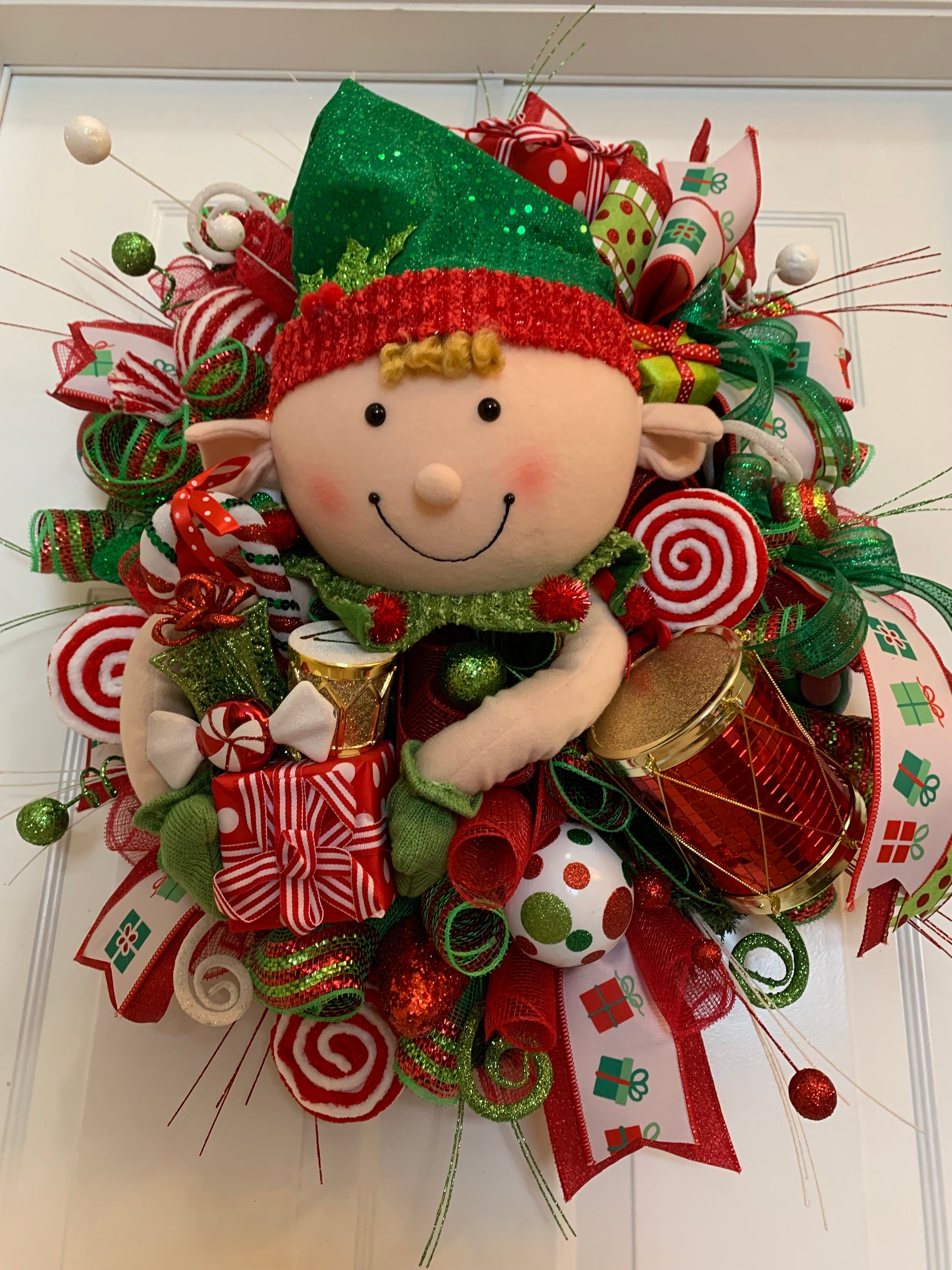 Elfie, Elf Wreath, Elf Workshop, Traditional Christmas, Christmas ...