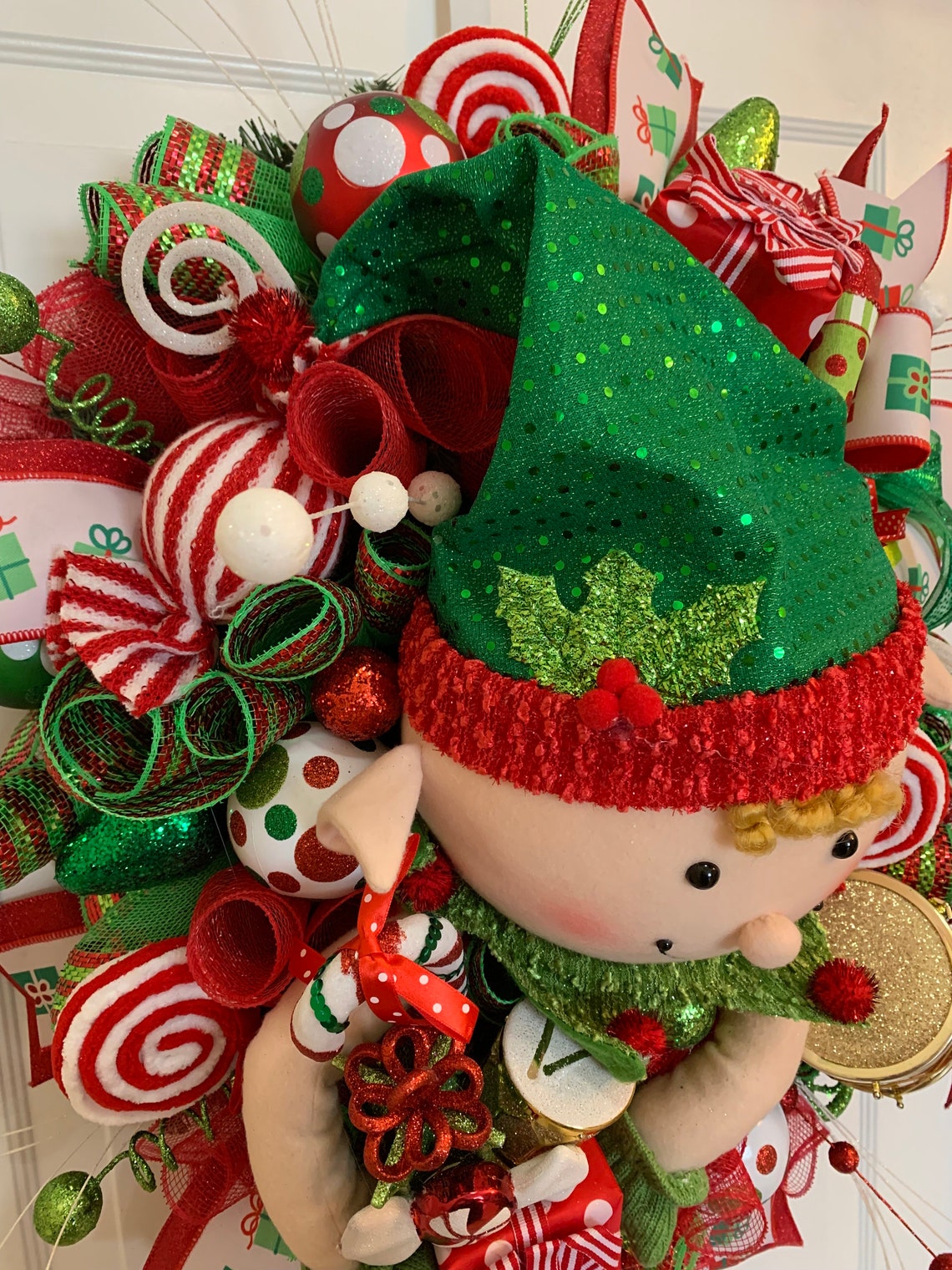 Elfie, Elf Wreath, Elf Workshop, Traditional Christmas, Christmas ...