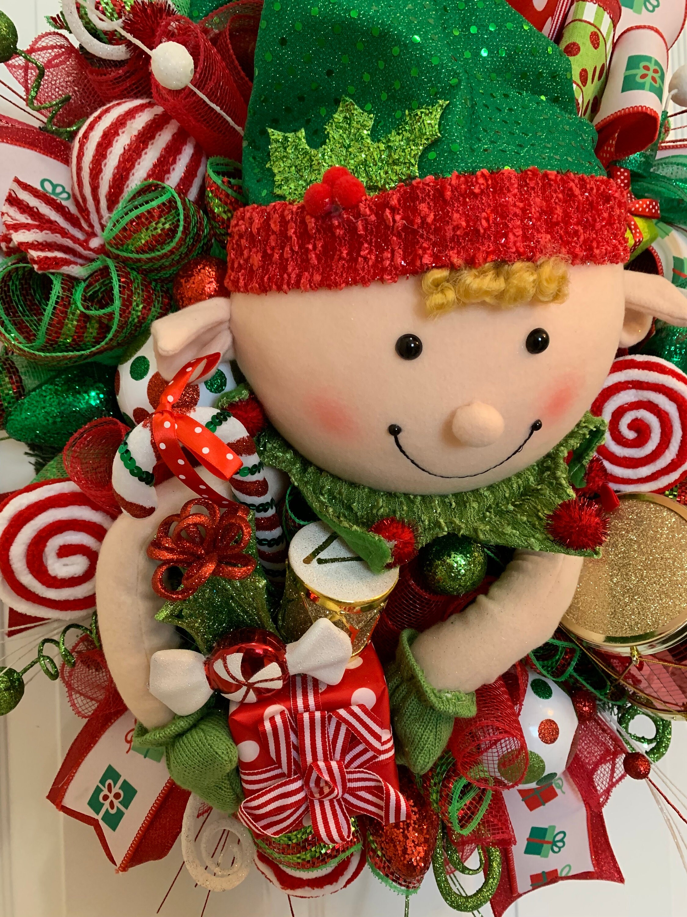 Elfie, Elf Wreath, Elf Workshop, Traditional Christmas, Christmas ...