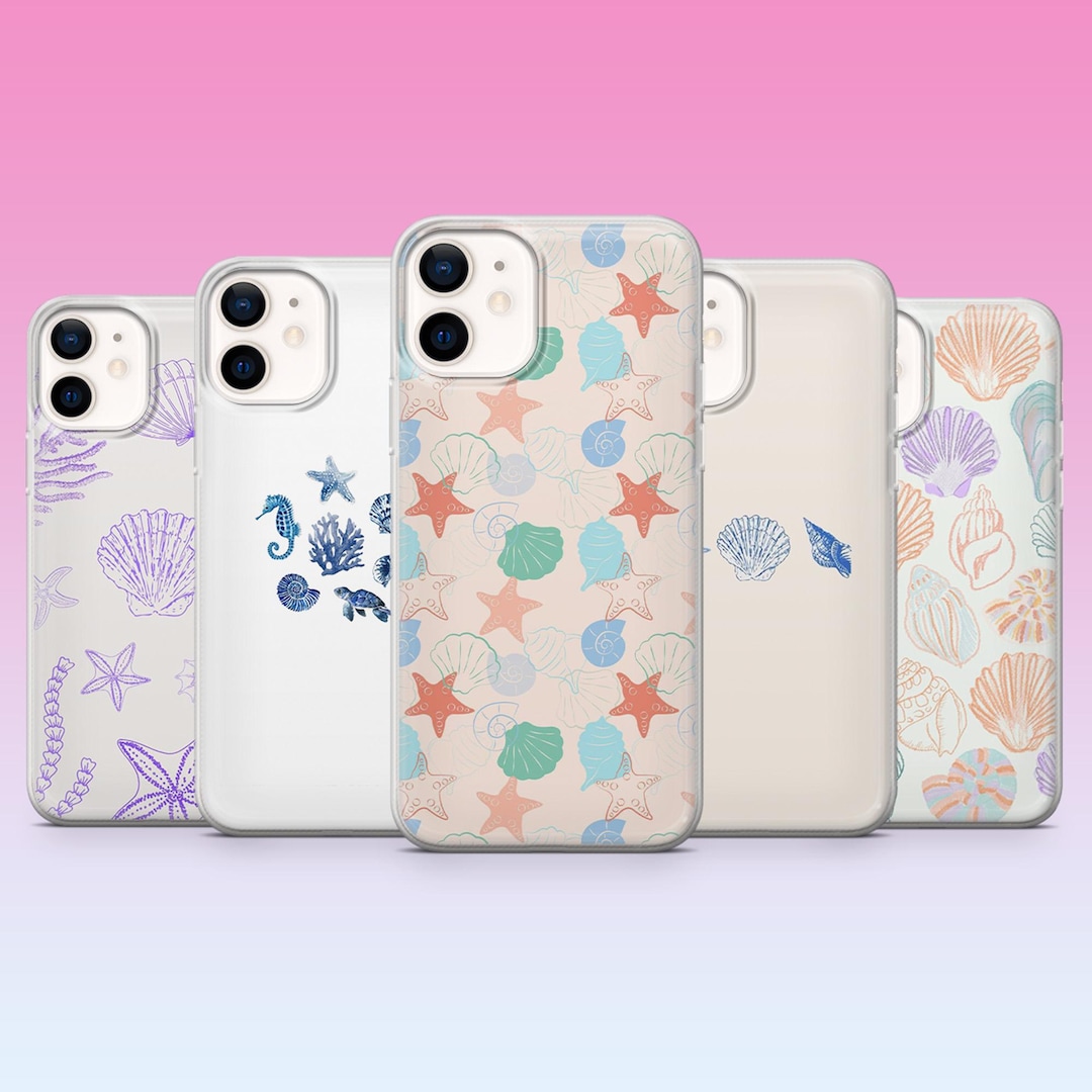 Sea Shell Phone Case Marine Ocean Cover for iPhone 15, 14, 13, 12, 11 ...