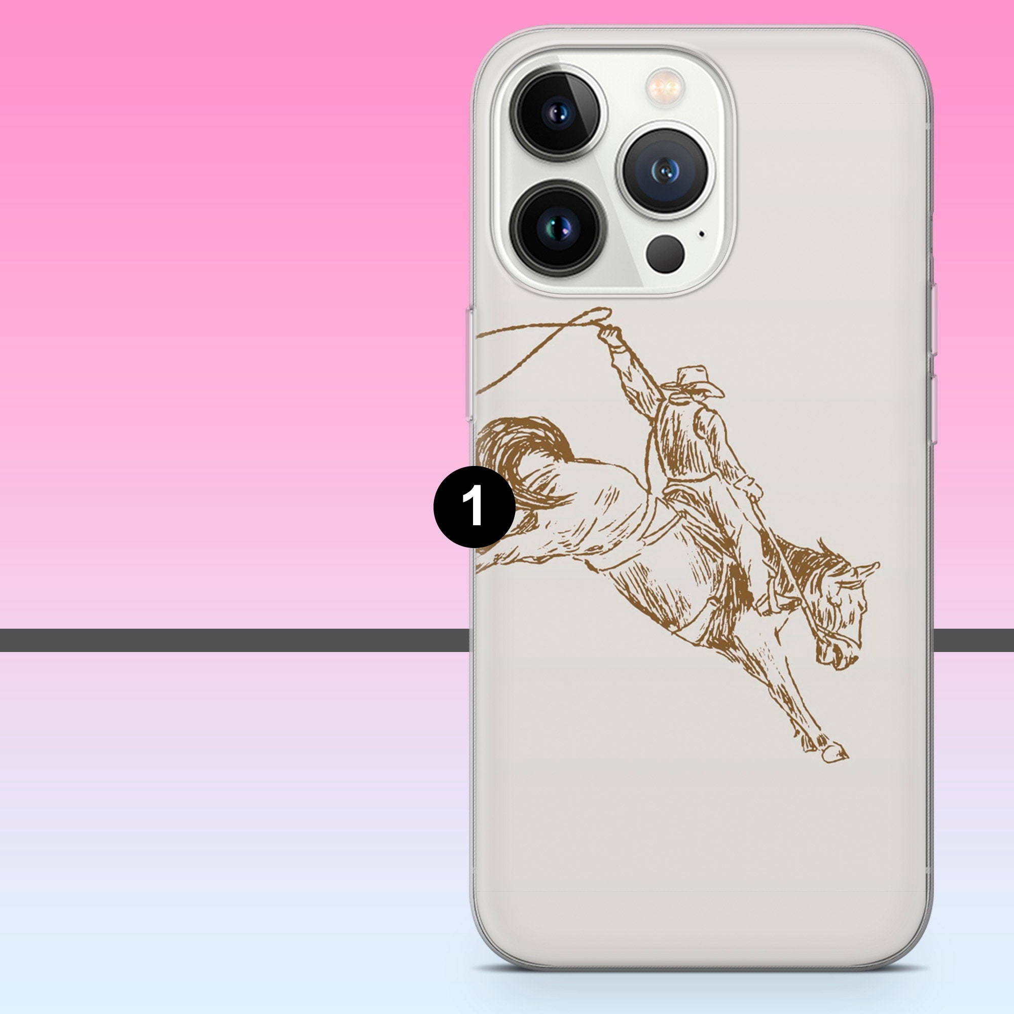 Cowboy Western Phone Case Horse Rodeo Cover for iPhone 16, 15, 14, 13 ...