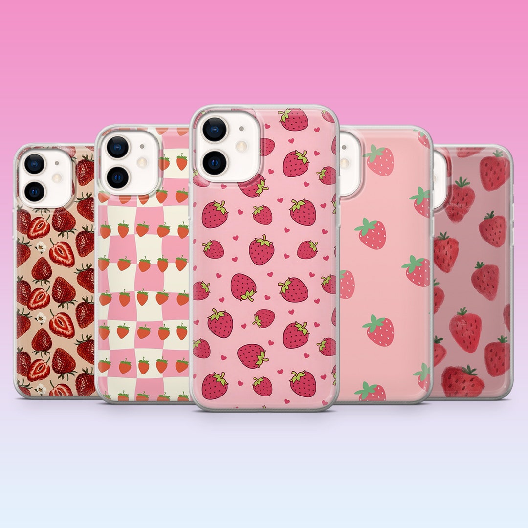 Strawberry Phone Case Berry Fruit Cover for iPhone 16, 15, 14, 13, 12 ...