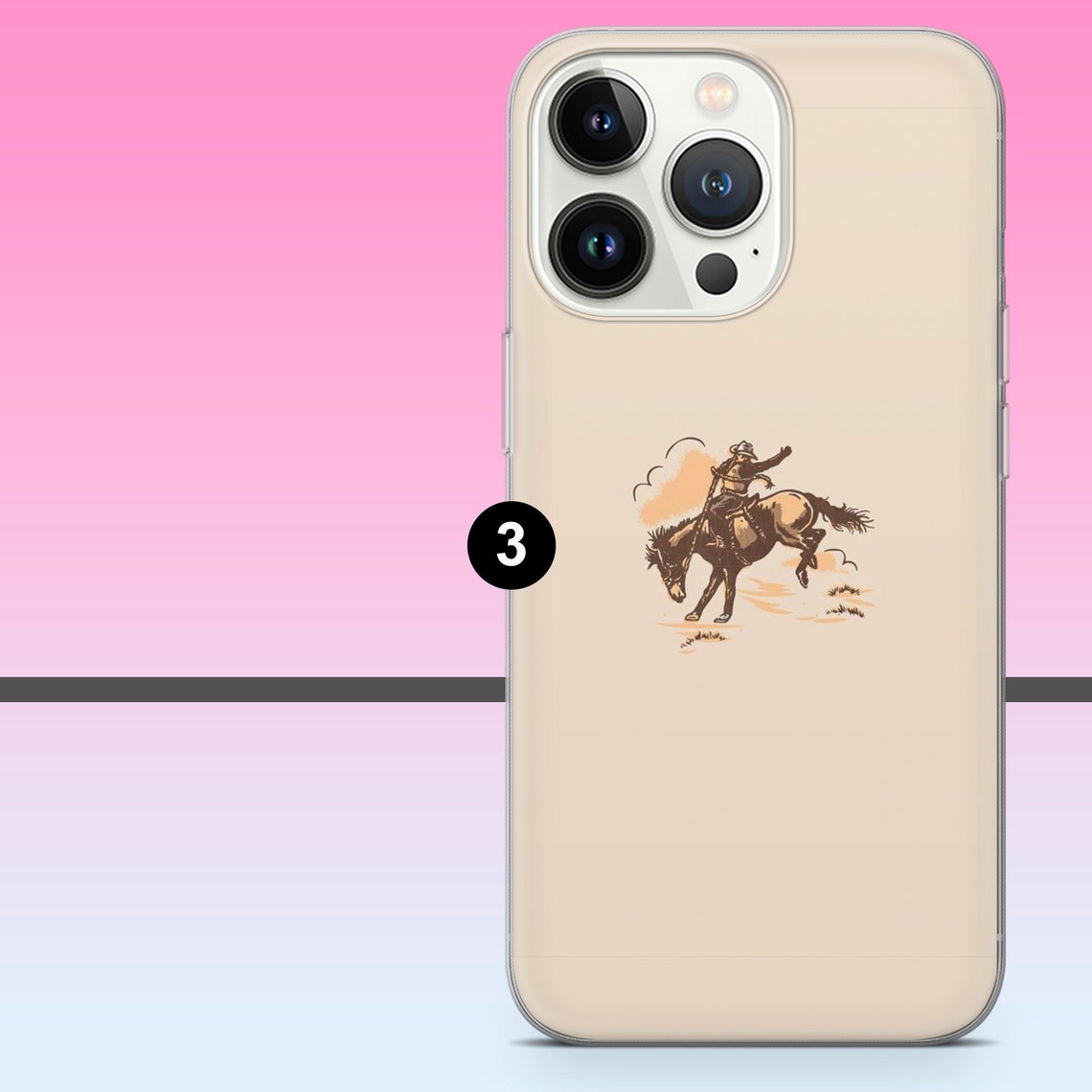 Cowboy Western Phone Case Horse Rodeo Cover for iPhone 16, 15, 14, 13 ...