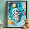 Girl Astronaut Space Poster as Digital Download for Print at Home ...