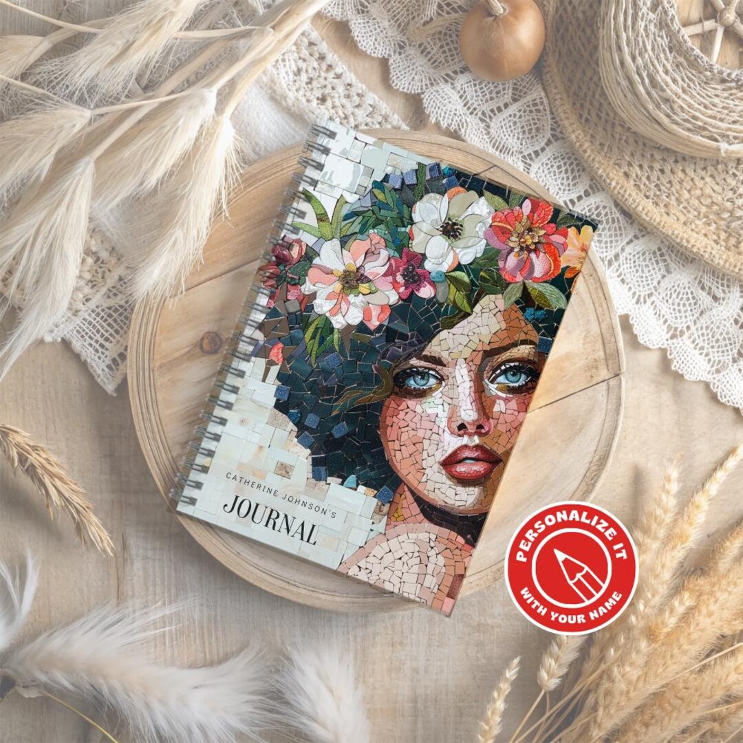 Mosaic Floral High Fashion Journal Elevate Your Journaling Practice ...