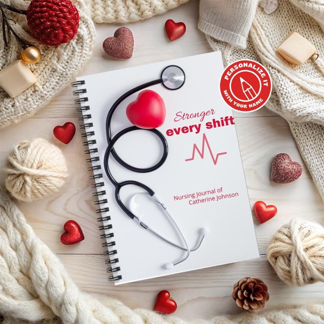 Stronger Every Shift: Nursing Journal, Spiral Notebook With Ruled Line ...