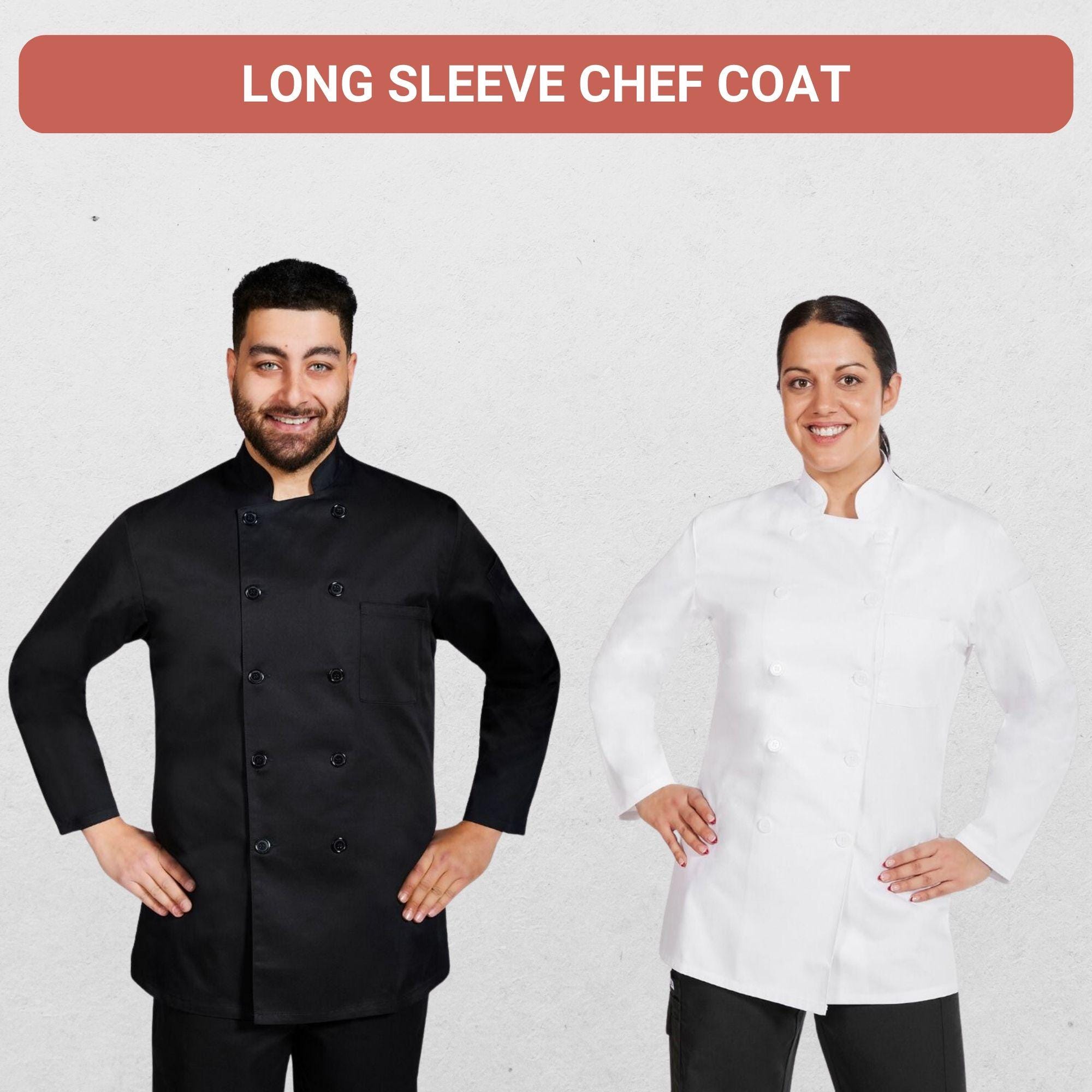 Custom Chef Coat With Embroidery, Personalized Custom Long Sleeve Chef ...