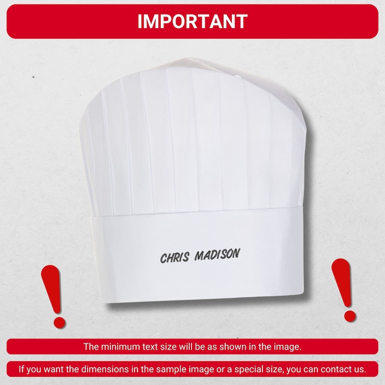 Personalized Chef Hat With Embroidery, Custom Chef Hat, Chef Hat With ...