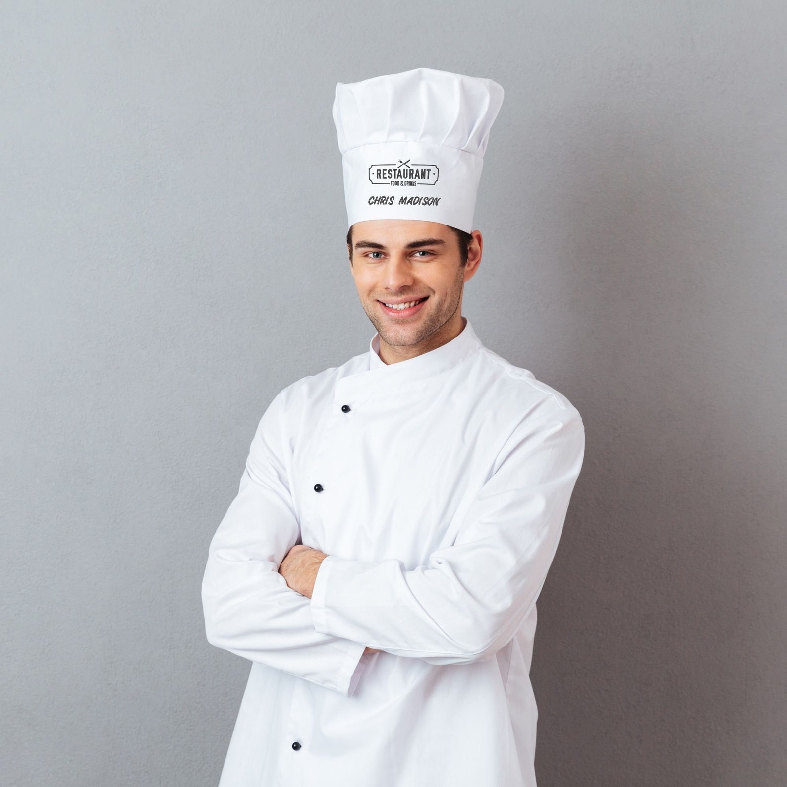 Personalized Chef Hat With Embroidery, Custom Chef Hat, Chef Hat With ...