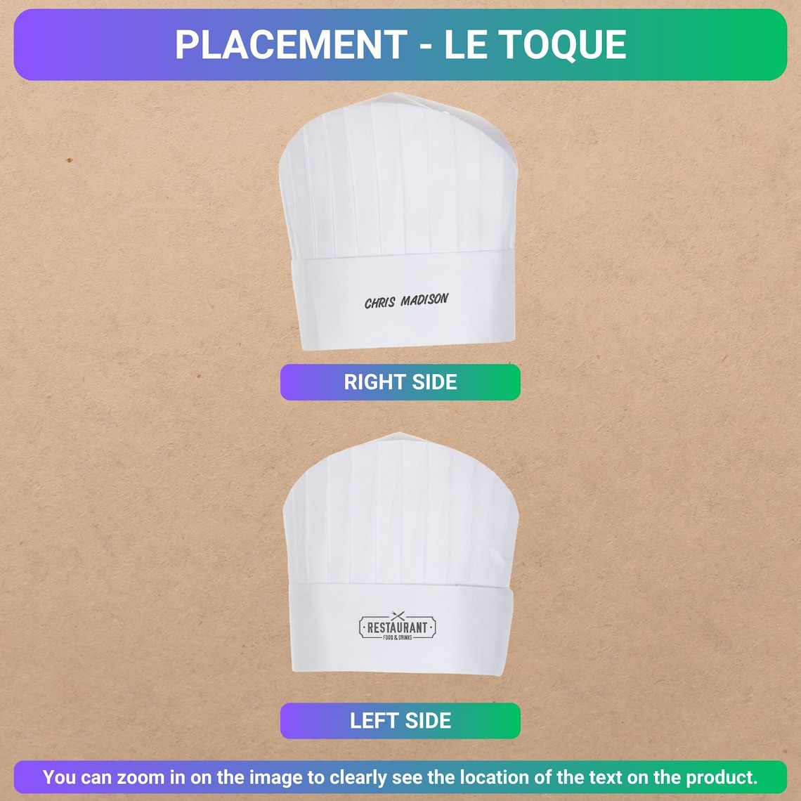 Personalized Chef Hat With Embroidery, Custom Chef Hat, Chef Hat With ...