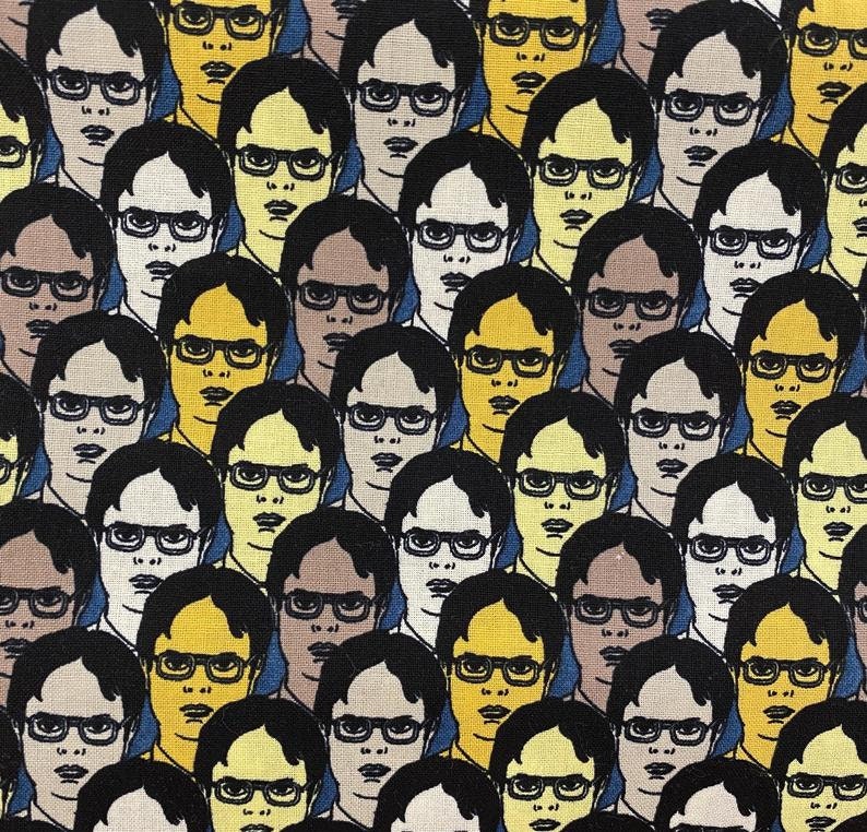 Office Dwight Schrute Michael Scott Fabric Face Mask 3-ply - Etsy