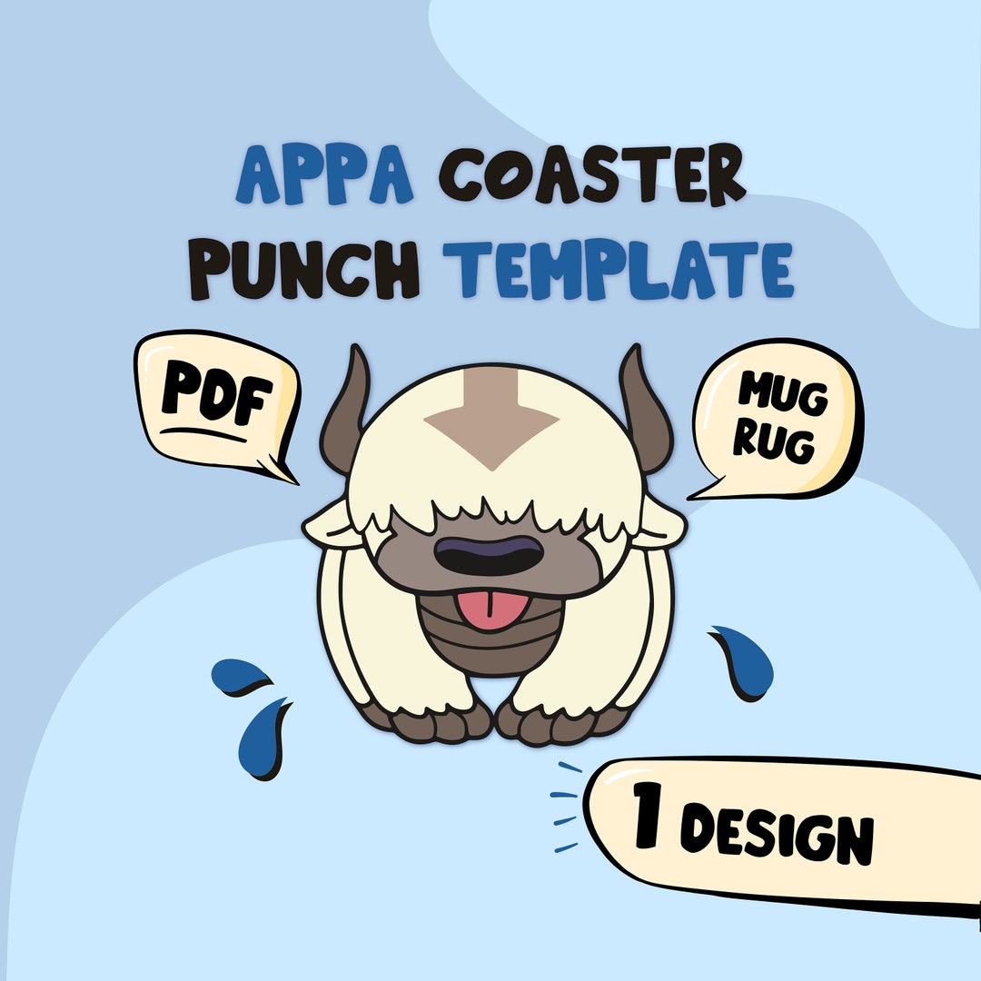 Cute Appa Punch Needle Patterns, Cartoon Characters Coaster Punch ...