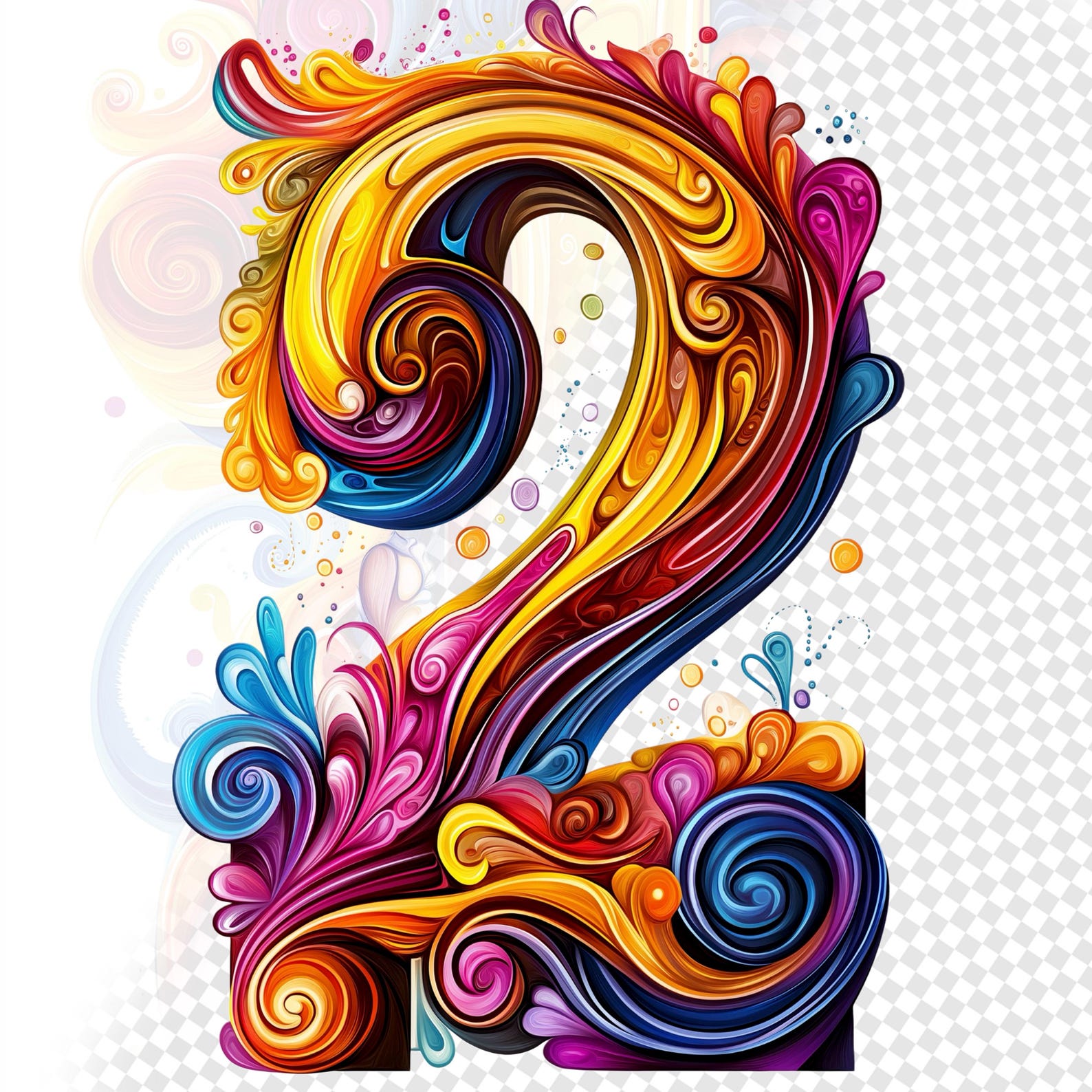 High-quality Number Clipart PNG Artistic Numbers for DIY & Design ...
