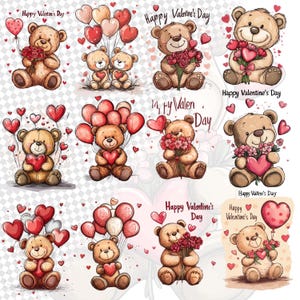 35 PNG, Valentine's Day Clipart,love Teddy, Valentines Bear Clipart ...