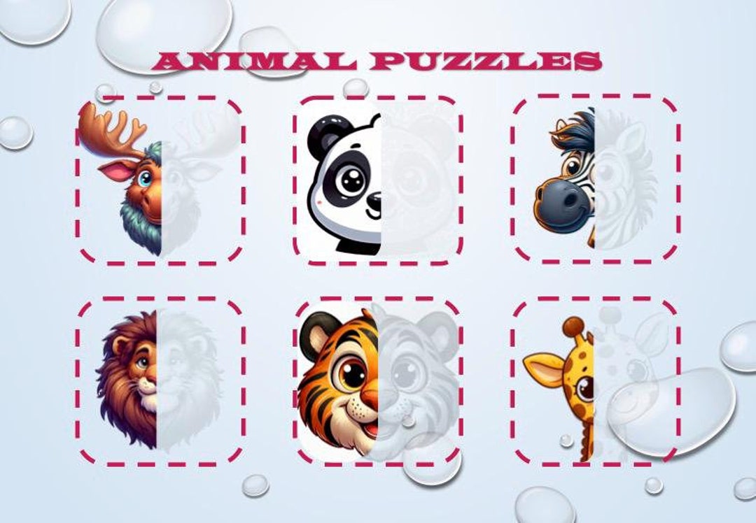 Animals Matching Game for Kids, Farm Safari Matching Activity, Animals ...