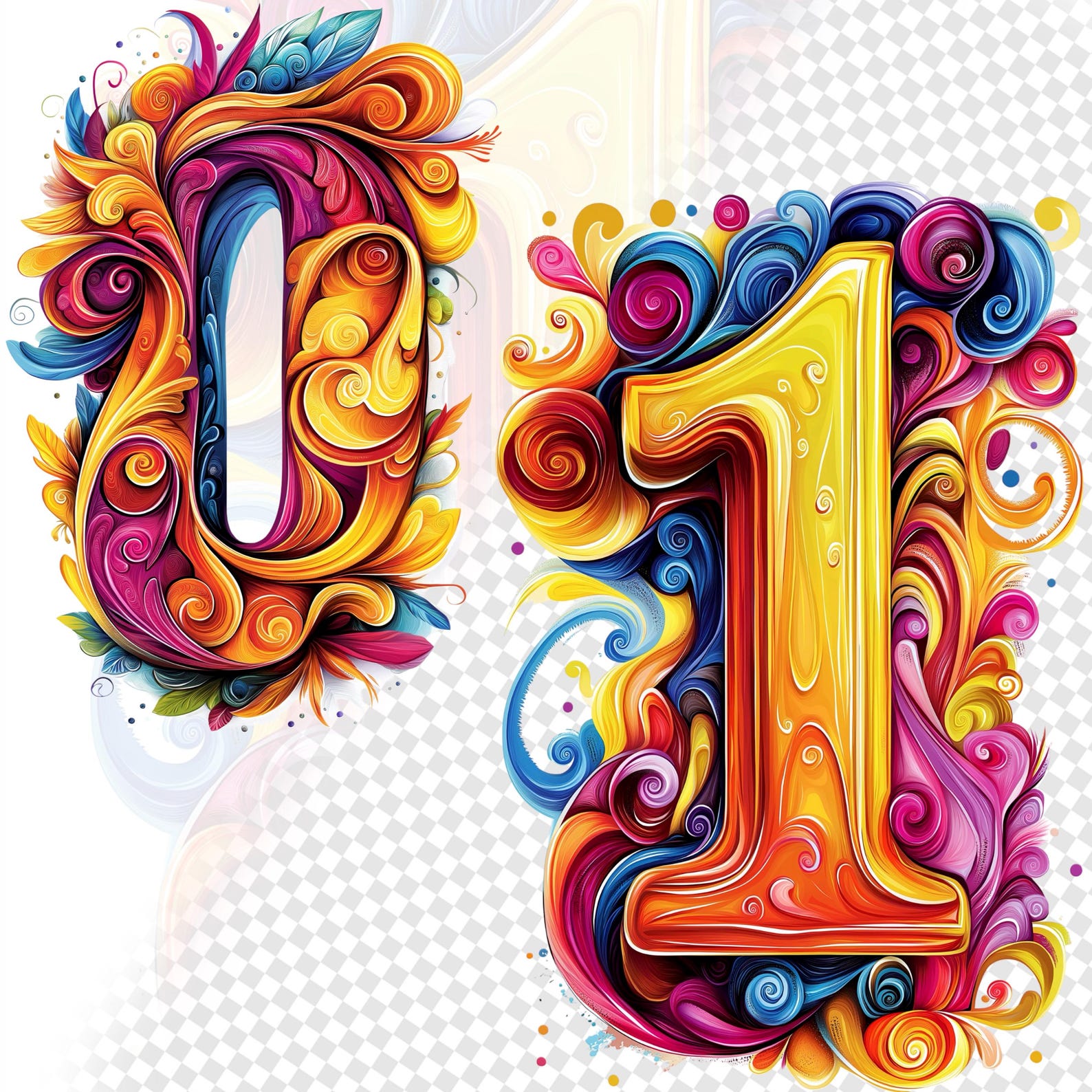 High-quality Number Clipart PNG Artistic Numbers for DIY & Design ...