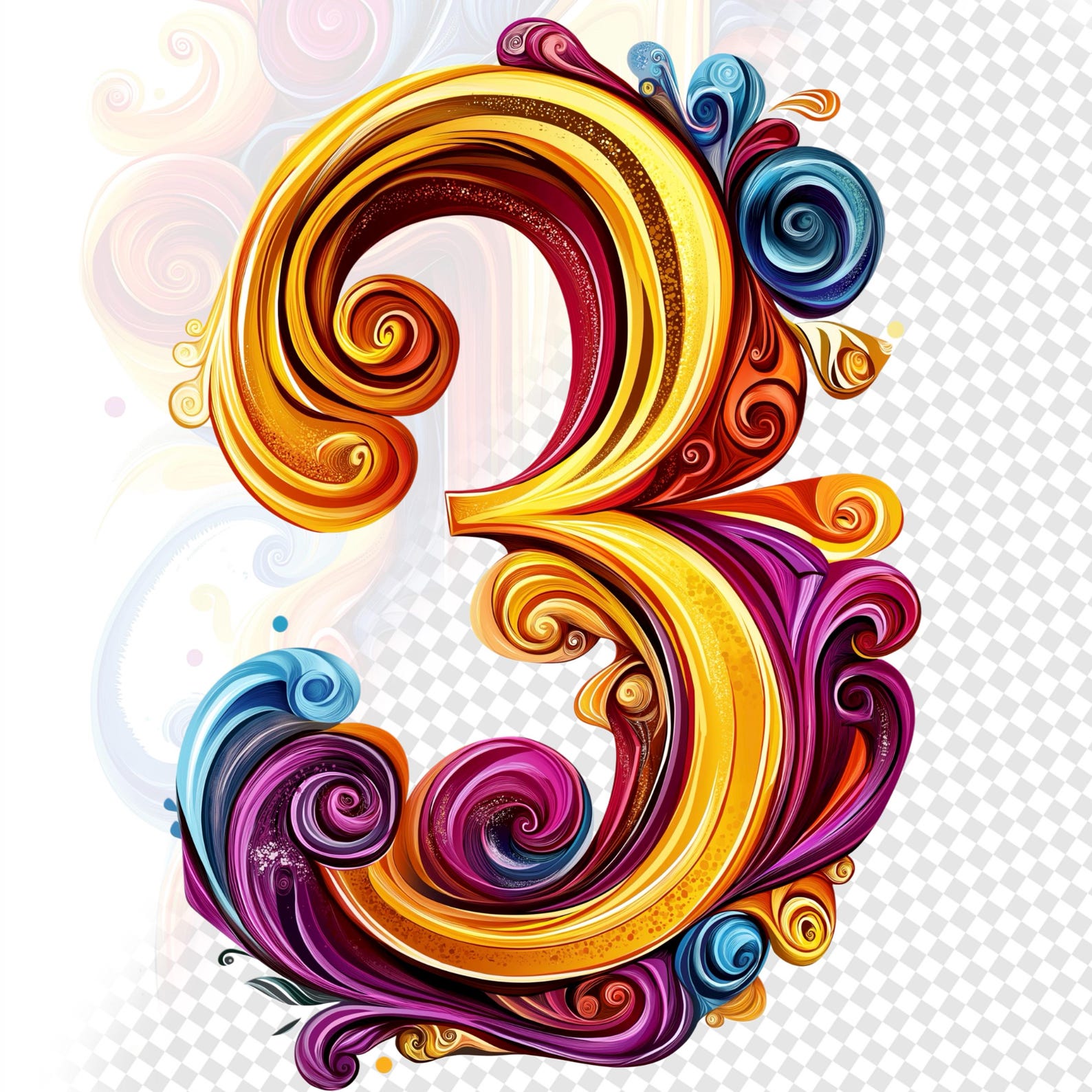 High-quality Number Clipart PNG Artistic Numbers for DIY & Design ...