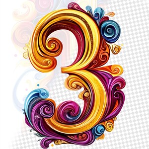 High-quality Number Clipart PNG Artistic Numbers for DIY & Design ...