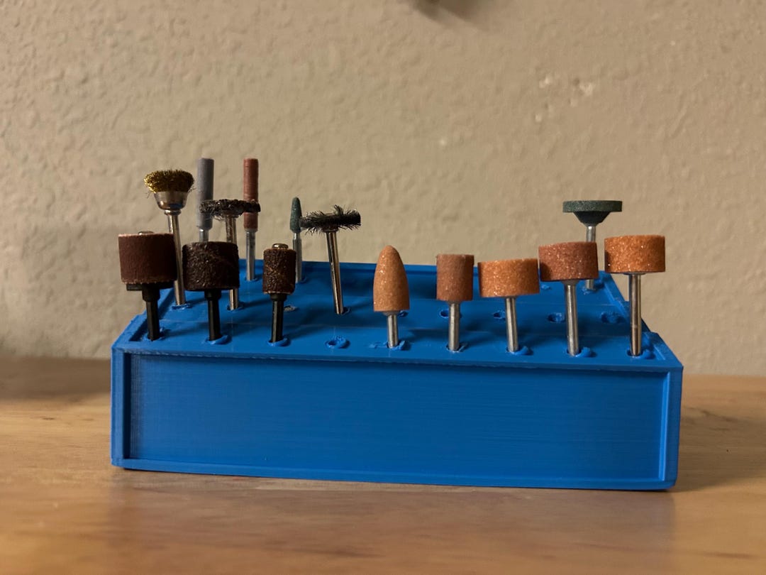 Dremel Bit Stand - 3D Printed Tool Organizer - Garage Storage - Power ...