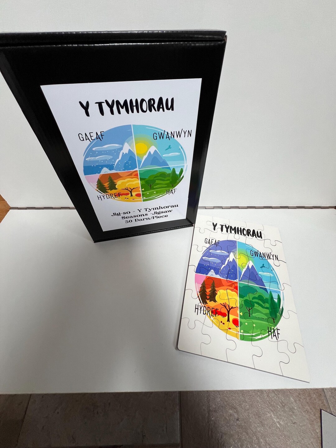Welsh Learning Jigsaw Puzzle: Seasons in Cymraeg, 30 Piece - Etsy