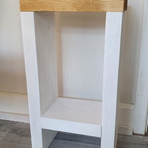 Handmade Reclaimed Timber Side Table, Rustic Wooden Farmhouse Table ...