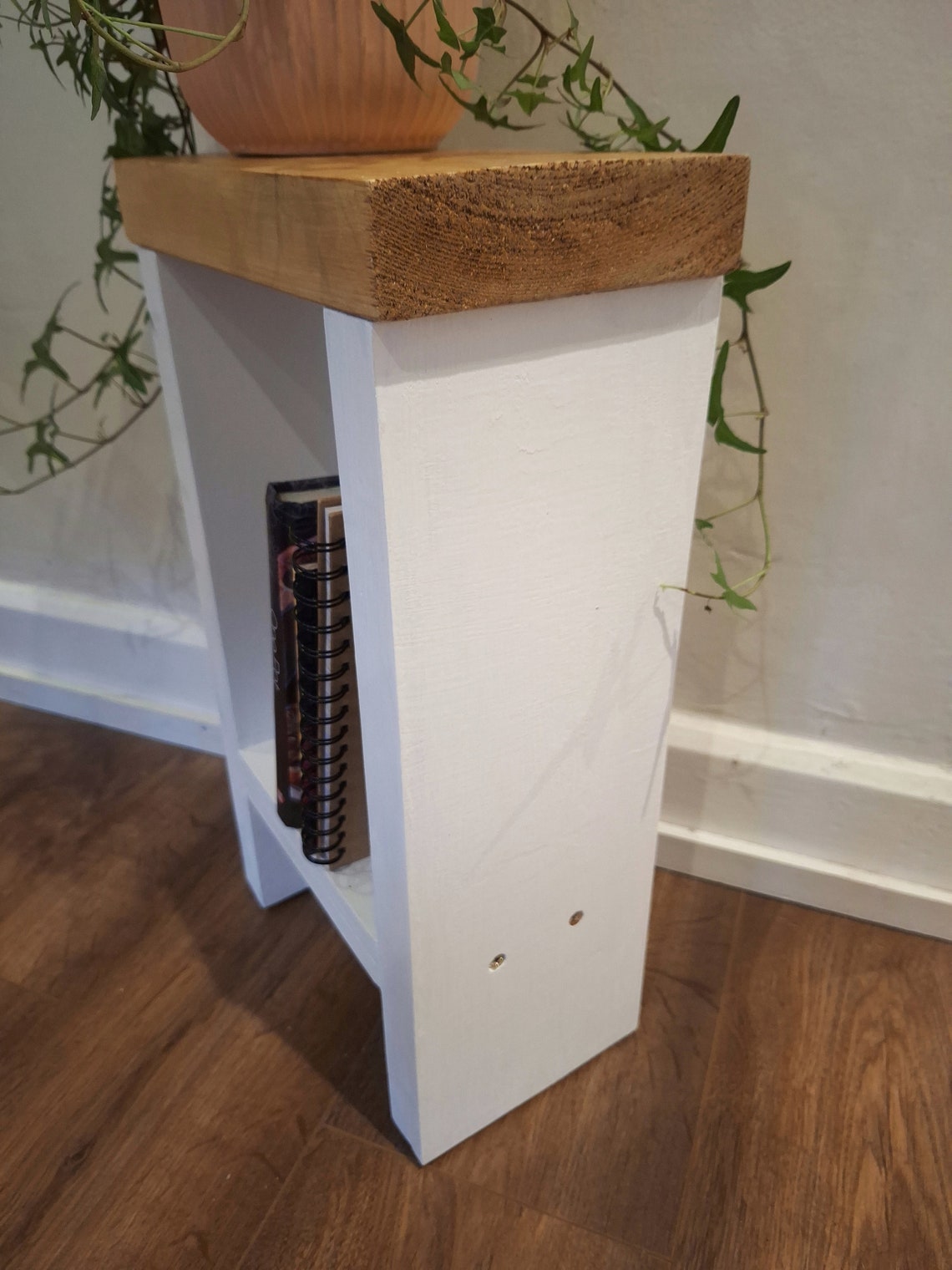 Handmade Reclaimed Timber Side Table, Rustic Wooden Farmhouse Table ...