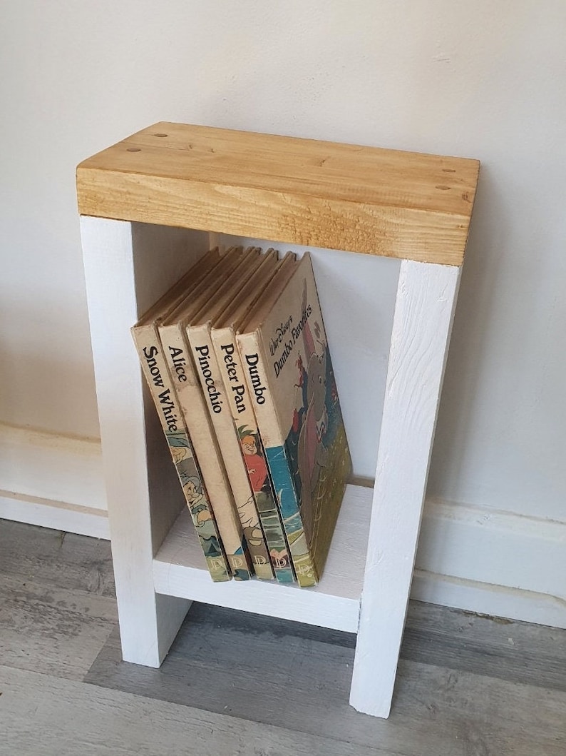 Handmade Reclaimed Timber Side Table, Rustic Wooden Farmhouse Table ...