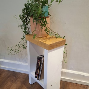 Handmade Reclaimed Timber Side Table, Rustic Wooden Farmhouse Table ...