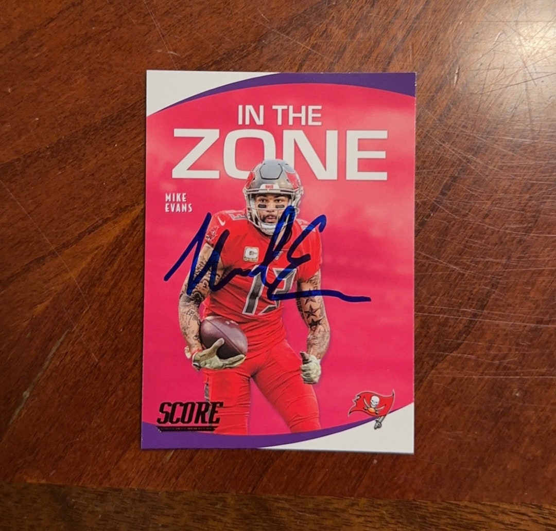 Mike Evans Autographed Card- 2020 Panini Score Football Card Tampa Bay ...