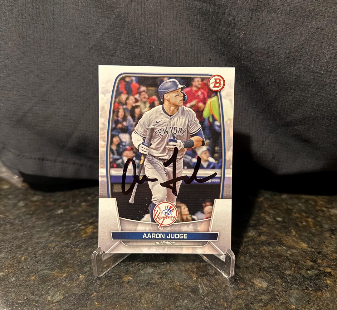 Aaron Judge Autographed Card Topps Bowman Baseball Card New York ...