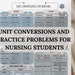 Nursing Unit Conversions and Equivalents Cheat Sheet, Digital PDF With ...