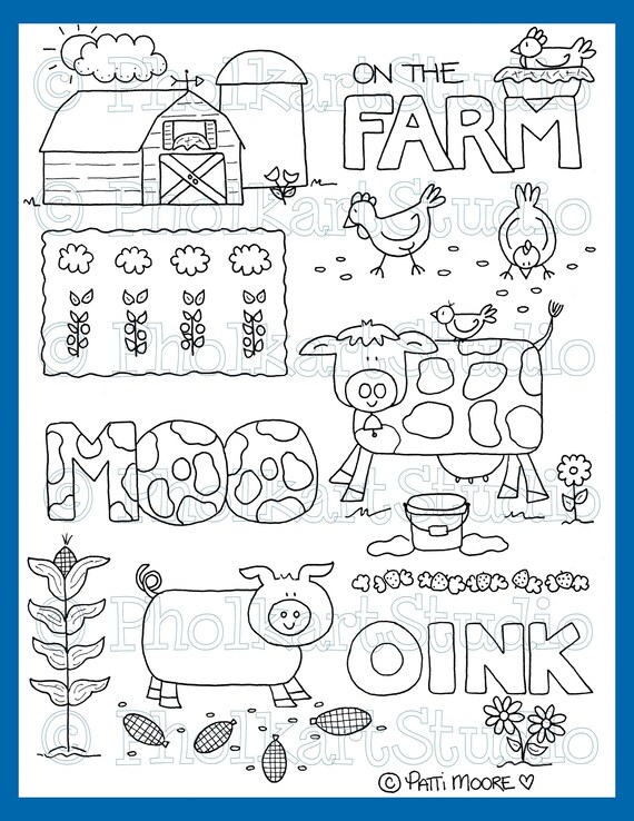 Barnyard Coloring Page