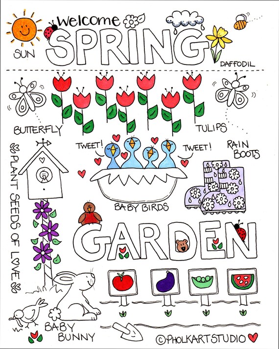Welcome Spring Coloring Pictures