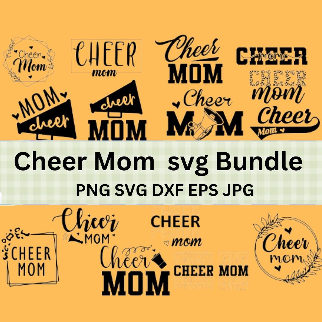 Cheer Mom SVG for Cricut, Cheerleading Mom Shirt, Cheer Mom Clipart ...