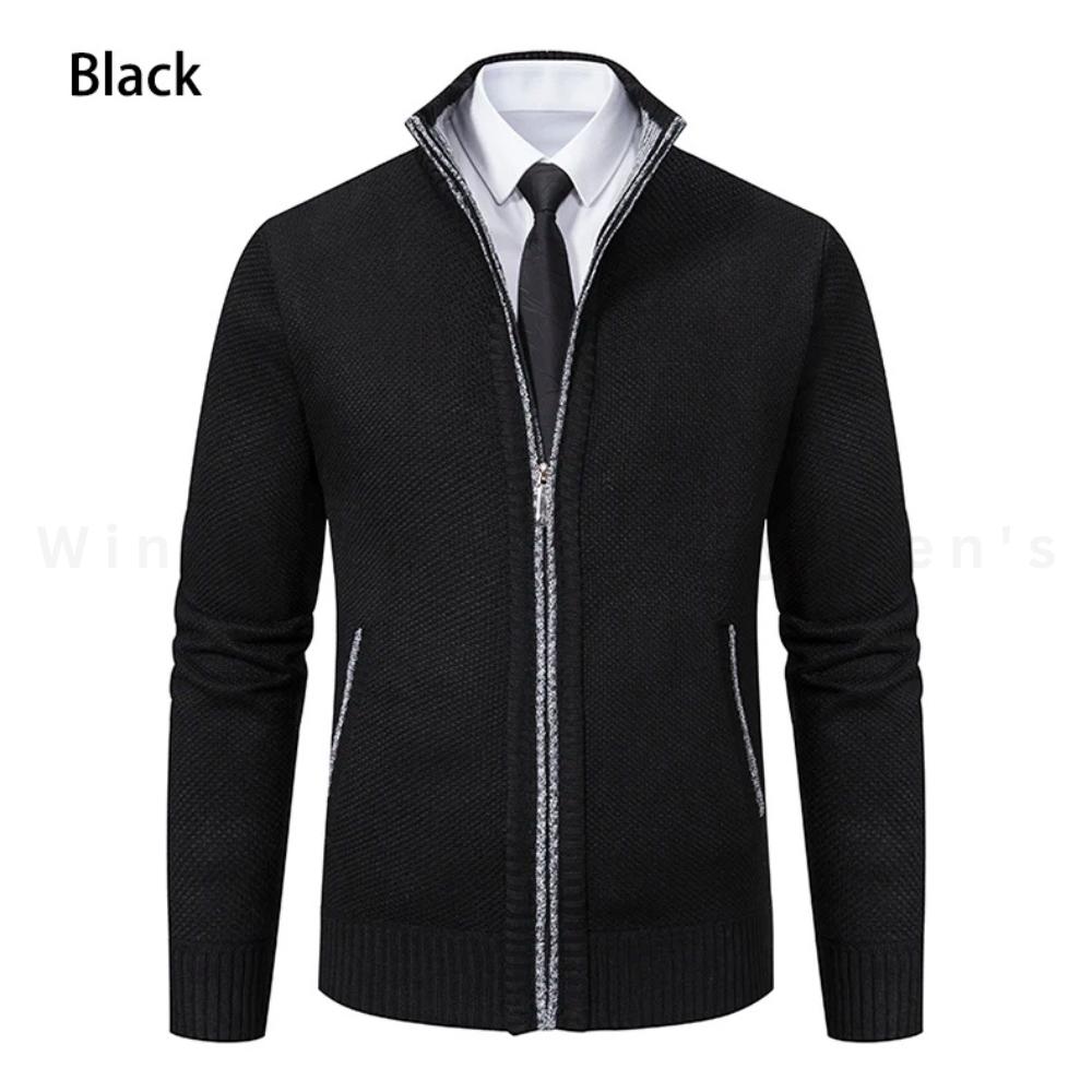 Men's Fleece Knit Cardigan: Warm Winter Sweater Jacket - Etsy